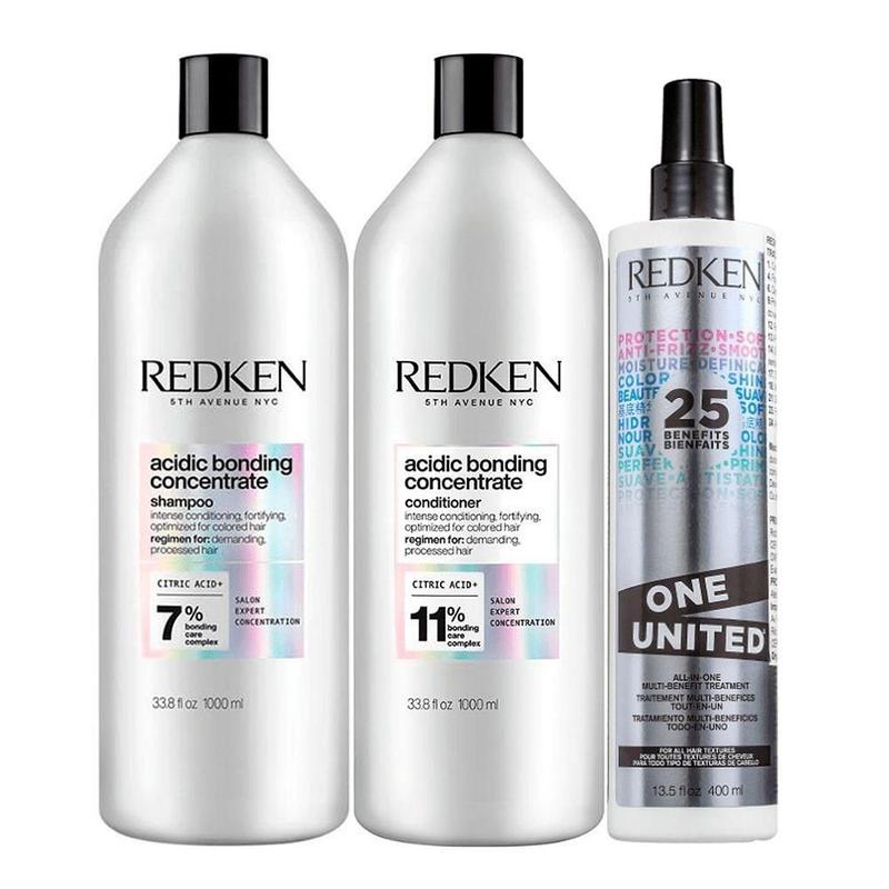 Redken Acidic Bonding Concentrate Duo Grande + Redken One United 25 ...
