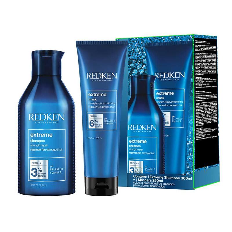 Redken Extreme Kit Shampoo + Máscara - Kit de Tratamento para Cabelos ...