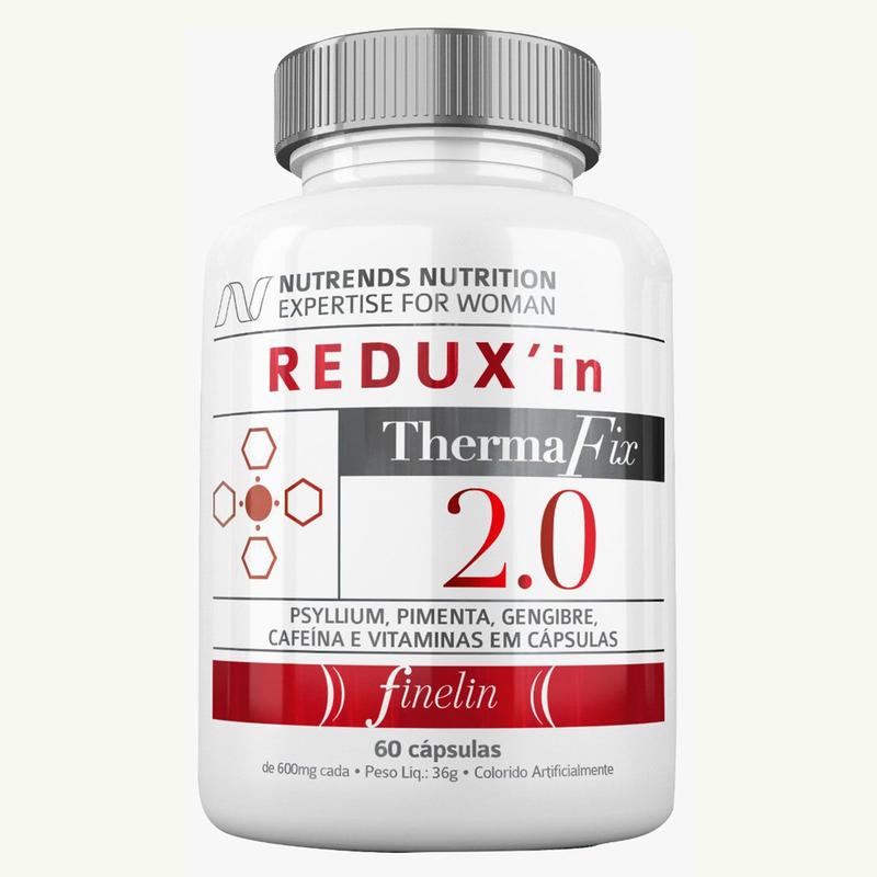 Redux in 2.0 termafix 600mg 60 capsulas - nutrends - Termogênico ...