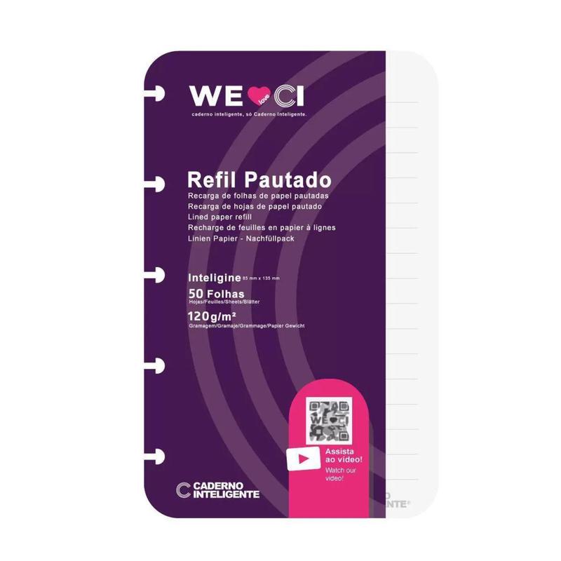 Refil Pautado 120g P/ Caderno Inteligente Inteligine - Refil para Caderno Inteligente - Magazine ...