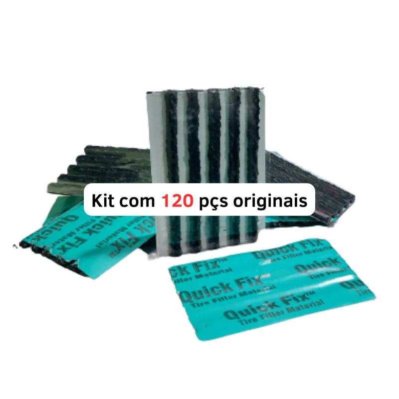 Refil reparo macarrão 120 unidades 6mm preto pneu sem câmara tech - Acessórios para Reparo de ...
