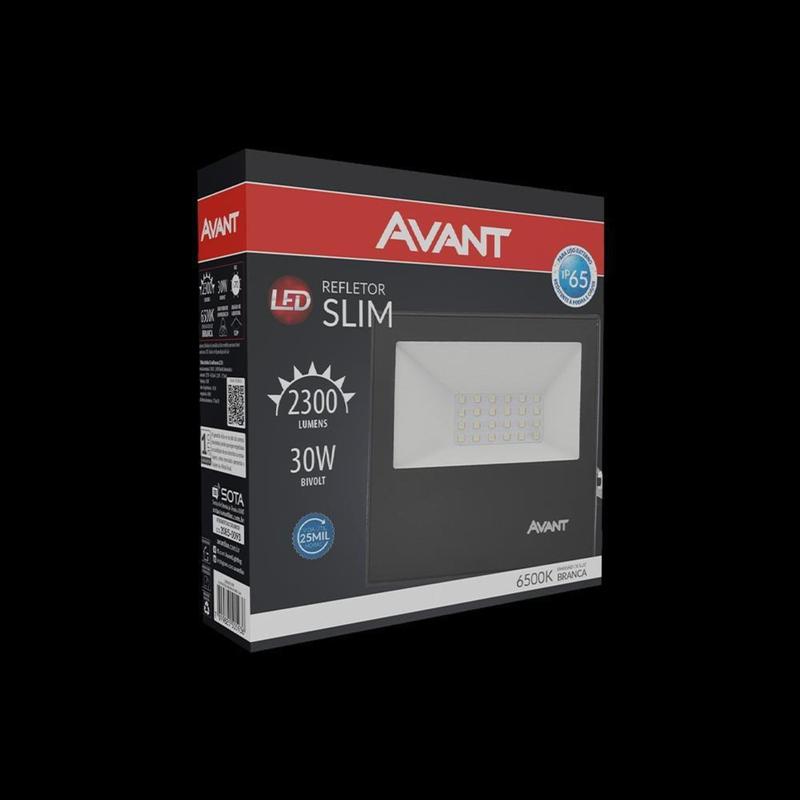 Refletor De Led Slim 30 6500K 2250 Lúmens Bivolt Emissão De Luz Branca Avant - Refletor ...