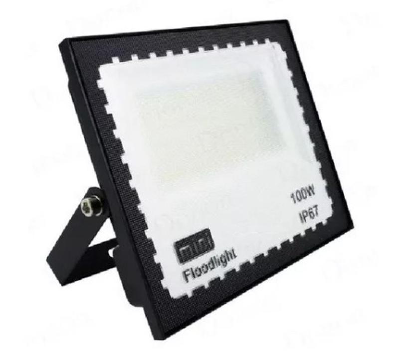 Refletor Led 100w Holofote Branco Frio Prova D'agua Pequeno - new ...