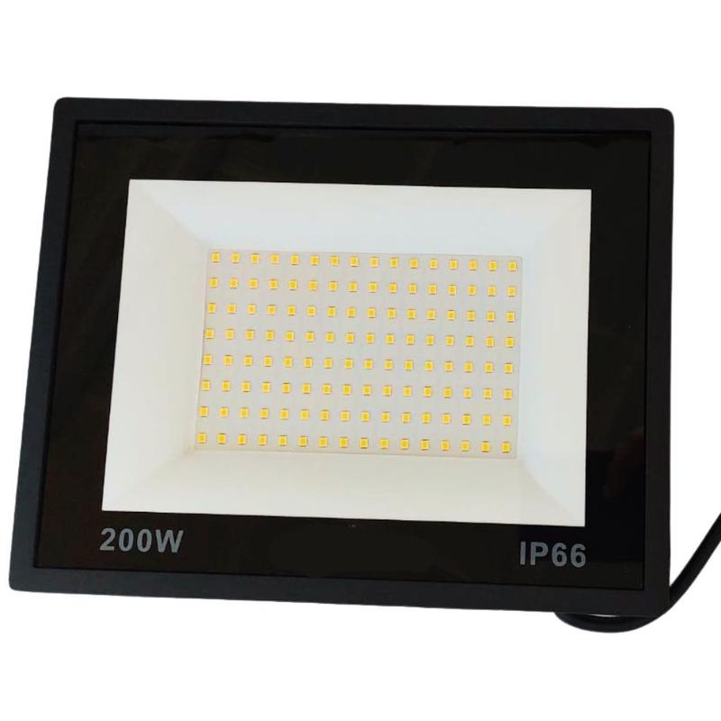 Refletor Led Holofote 200W IP 66 À Prova Dágua - Bco Quente - Al Mare ...