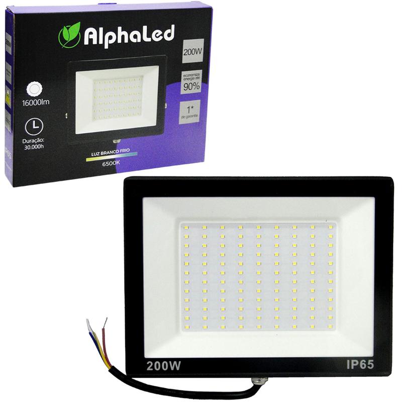 Refletor led smd 200w 6500k branca fria bivolt alphaled - PROLED ...