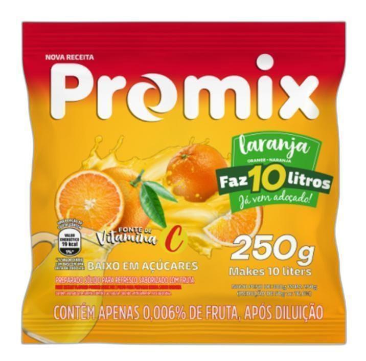 Refresco Pó Promix Caixa Com 10 Unidades De 250G - Laranja - Enova ...