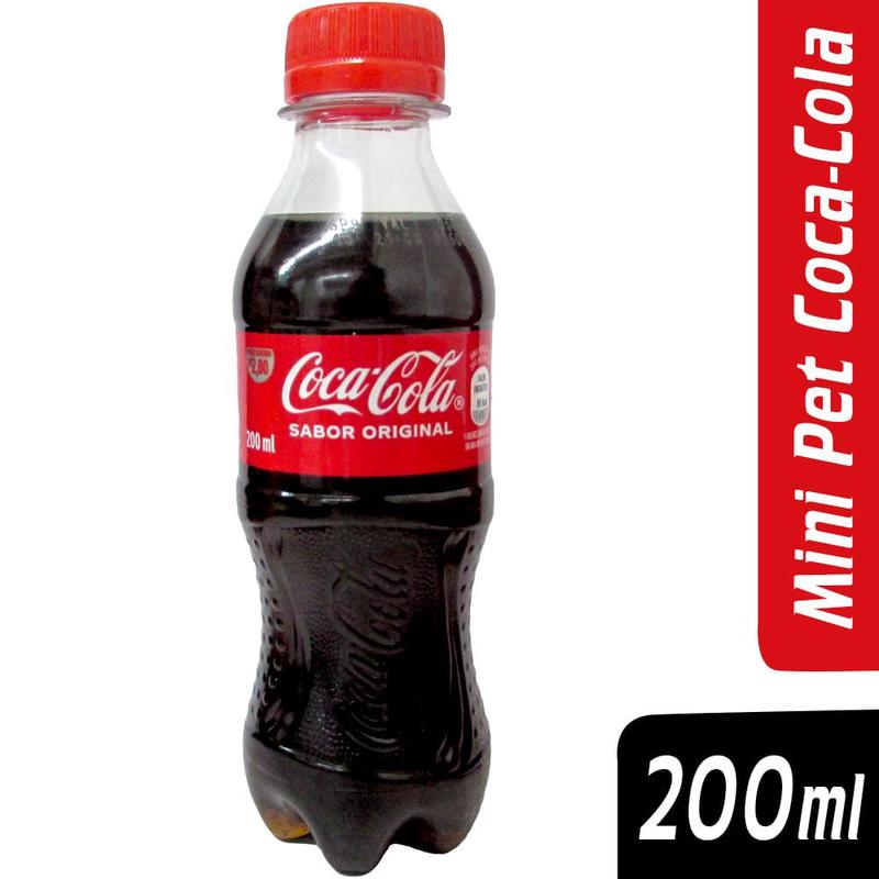 - refrigerante mini pet coca cola 200ml - COCA-COLA - Refrigerante ...