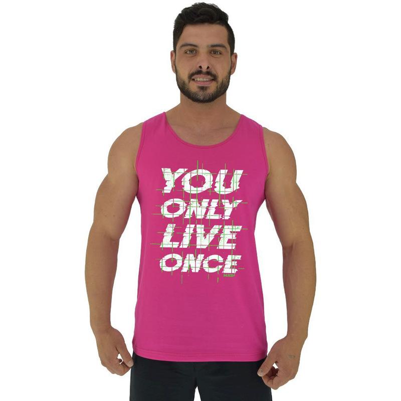Regata Clássica Masculina MXD Conceito You Only Live Once - Regata ...