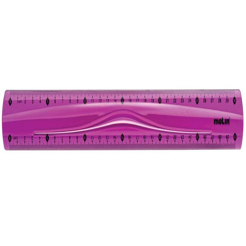 Régua De 30cm Colors Para Destros E Canhotos Molin - Régua Escolar ...