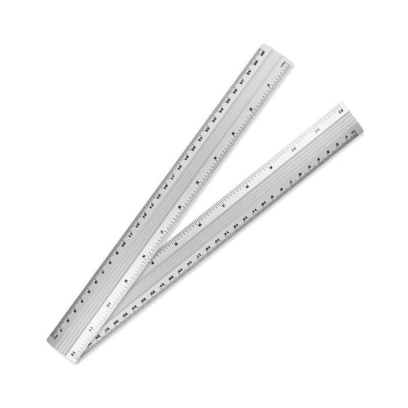 Régua Escolar em Alumínio 30 cm cor Metálica SMAXXC - Online - Régua ...