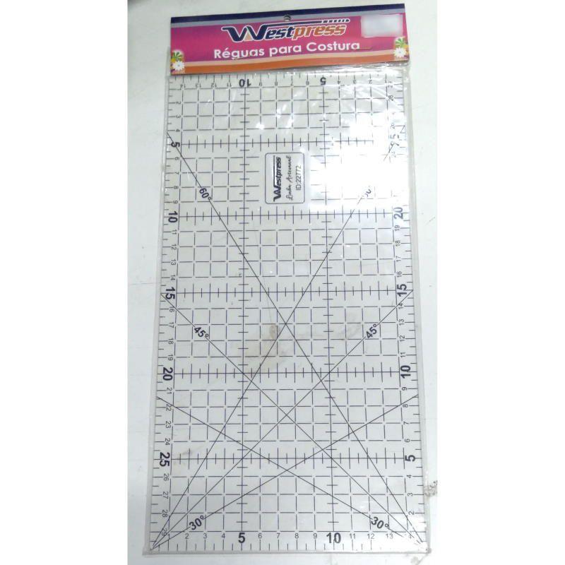 Regua para Patchwork e Costura Westpress 15cm x 30cm - Régua para Patchwork - Magazine Luiza