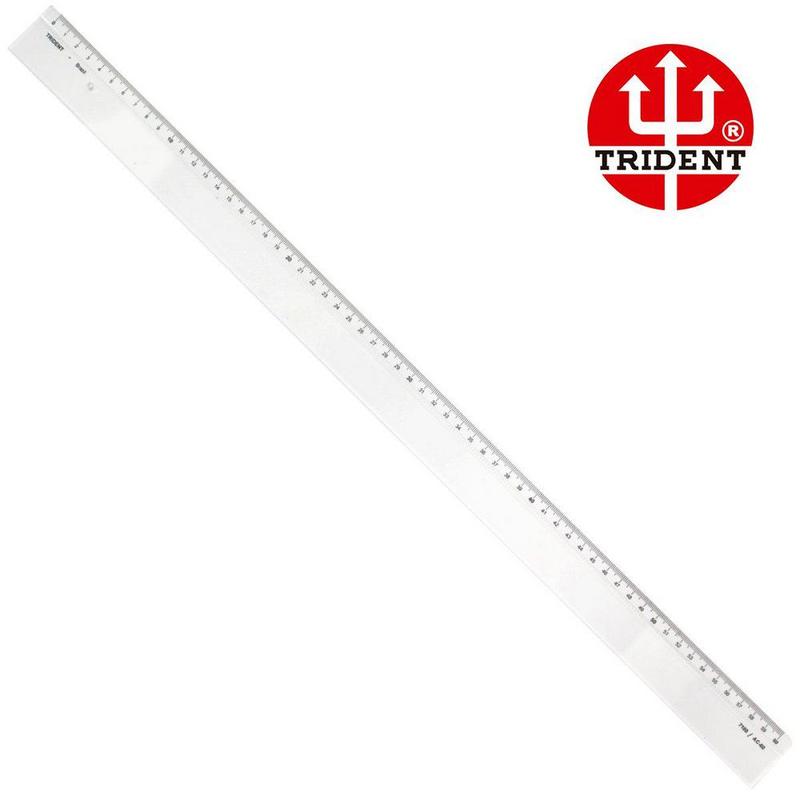 Regua pvc transparente 40cm -tr-40 - TRIDENT - Régua Escolar - Magazine ...