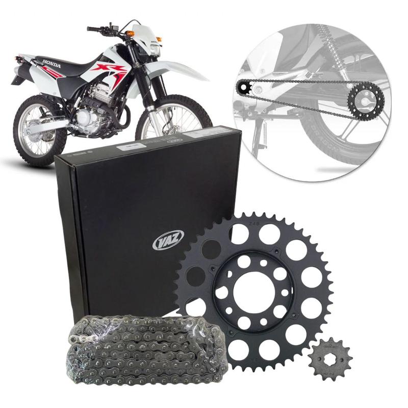 Relação Transmissão Completo Moto Honda Xr 200 1994 a 2003 - VAZ - Kit ...