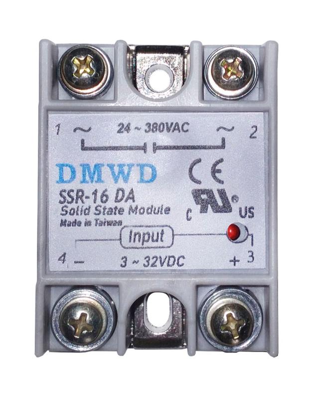 Relé dmwd ssr-16da 16A 3-32VDC 24-380VAC Carga Entrada AC DC - Relé ...