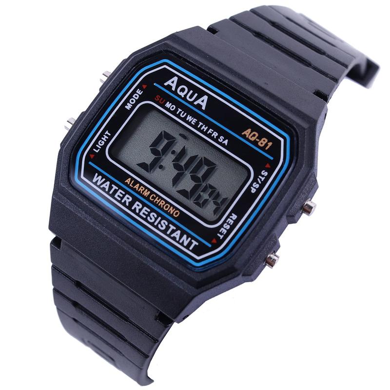 Relógio Aqua Digital Feminino e Masculino Clássico Vintage À Prova D ...