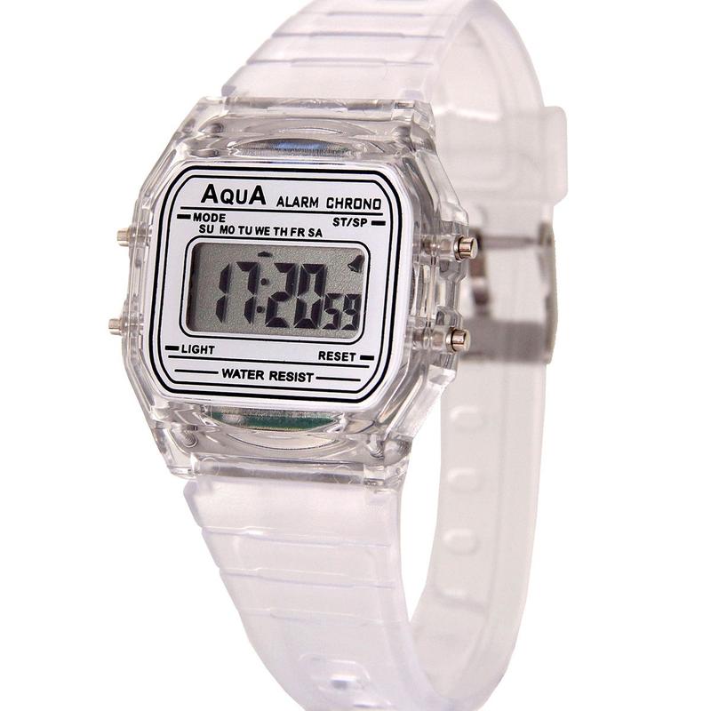 Relógio Aqua Digital Feminino e Masculino Clássico Vintage À Prova D'agua AQ-81 - Relógio ...