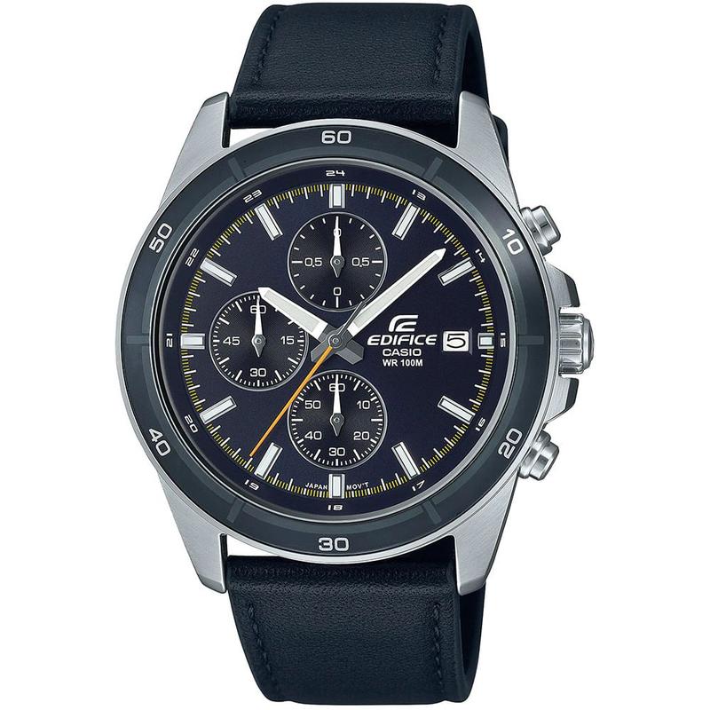 Relógio CASIO EDIFICE masculino couro EFR-526L-2CVUDF - Relógio ...
