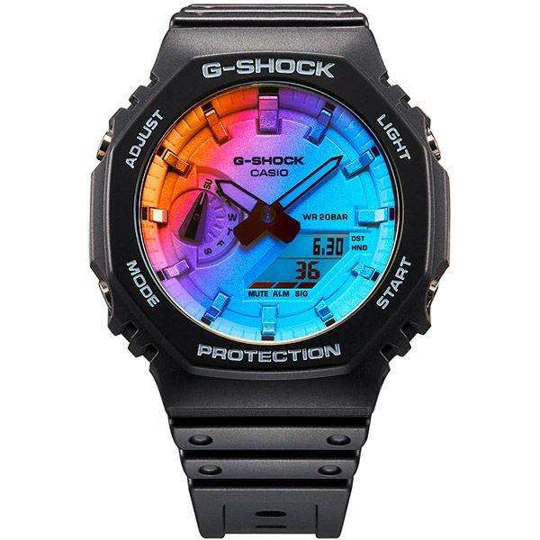 Relógio Casio G-Shock GA-2100SR-1ADR Carbon Iridescent Color Rainbow ...