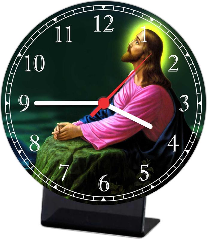 Relógio De Mesa Jesus Cristo Religiosidade Bíblico Quartz R001 - Vital ...