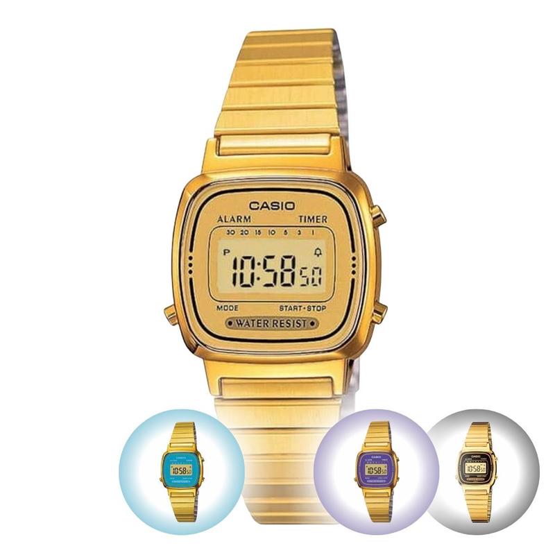 Relógio de Pulso Feminino Casio Vintage Mini Quadrado Original Moderno ...