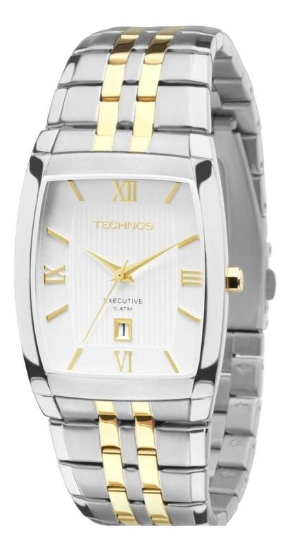 Relógio de Technos Masculino Classic Executive Prova Dágua 50M Aço Inóx ...