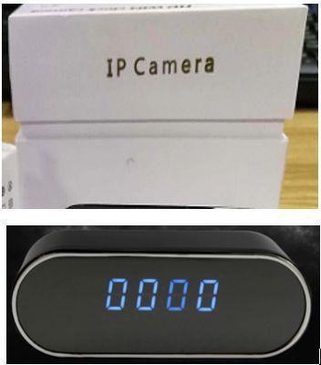 Relógio digital e câmera espiã invisível sem fio Segurança HD 1080P ...