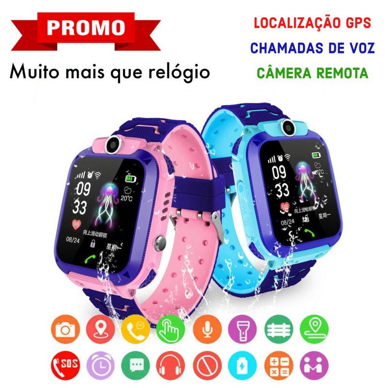 Relógio Digital Infantil Rastreador GPS Chamada de Voz SOS - SeTracker ...
