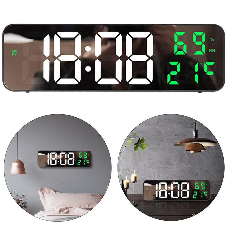 Relógio Digital Parede e Mesa Temperatura Humidade Despertador Data ...