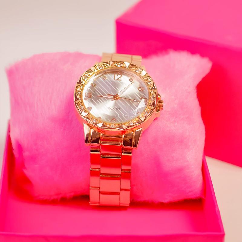 Relógio Feminino Rosa De Pulso Analógico - Quartz - Relógio Feminino ...