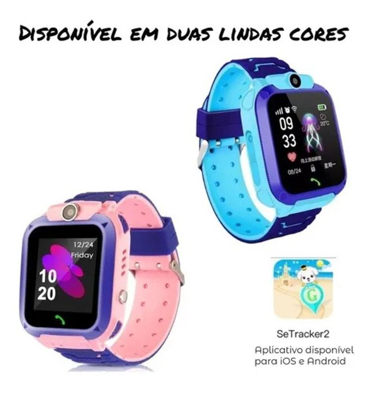 Relógio Infantil Rastreador com GPS Larnterna chamada SOS - gn ...