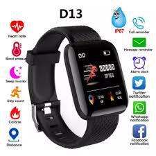 Relógio Inteligente Pulseira D13 SmartWatch -Monitor Cardíaco Pressão ...