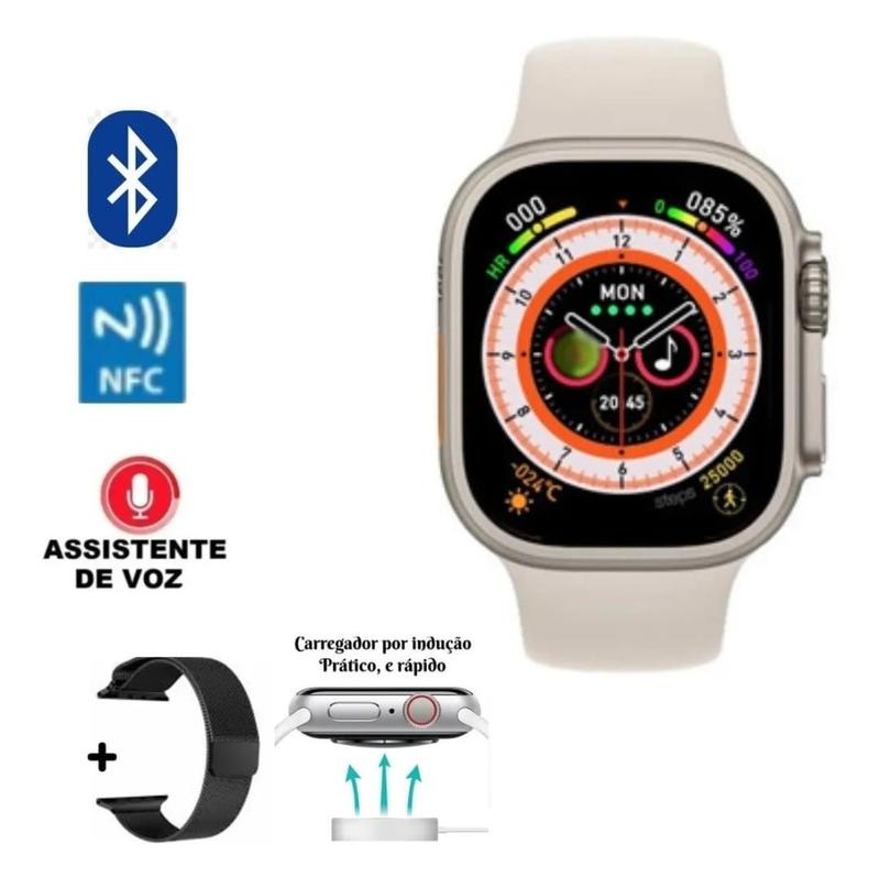 Relógio Inteligente Smartwatch Gs8 Ultra Series 8 Nfc Siri - Smartwatch ...
