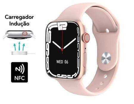 Relógio Inteligente SmartWatch HW67 NFC PAG APROX Ligações Monitor ...