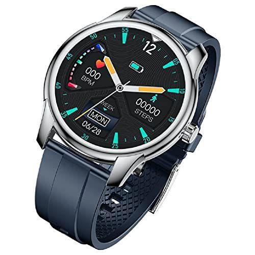 Relógio Inteligente Smartwatch NAMOFO2021 Cardíaca Pressão - Azul-Prata ...