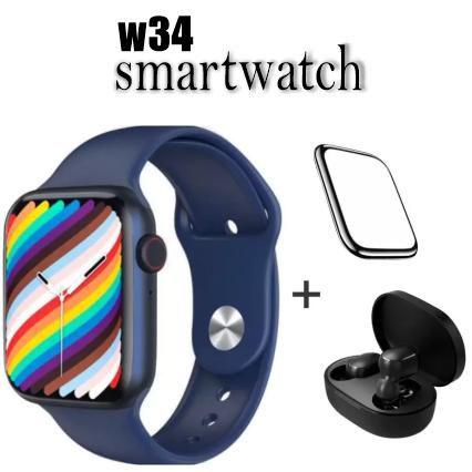 Relógio Inteligente SmartWatch W34 / pelicula / fone de ouvido ...