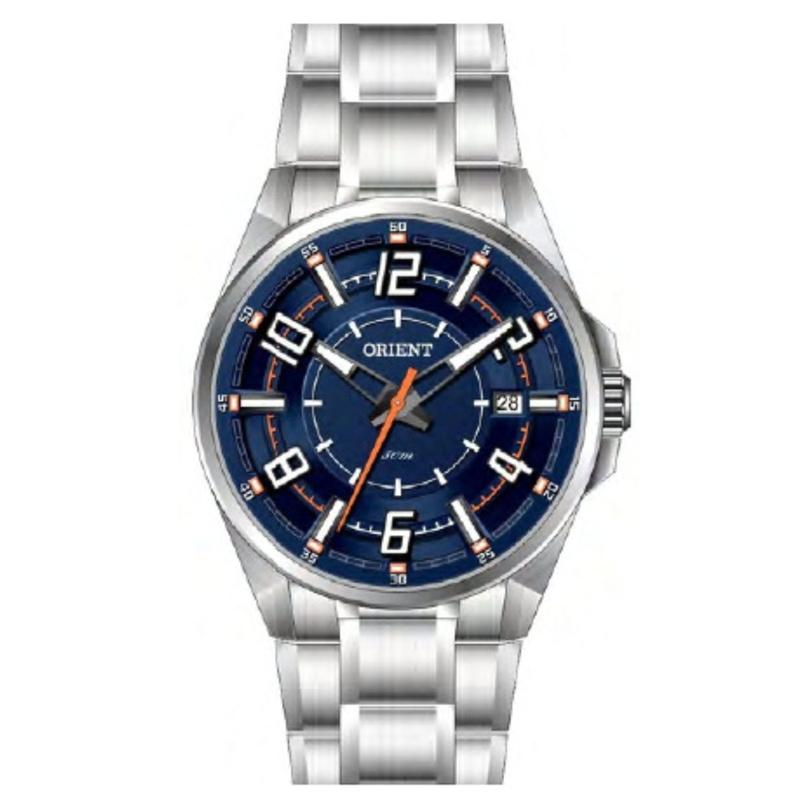 Relógio Masculino Orient Prata/Azul MBSS1442 DOSX - Relógio Masculino ...