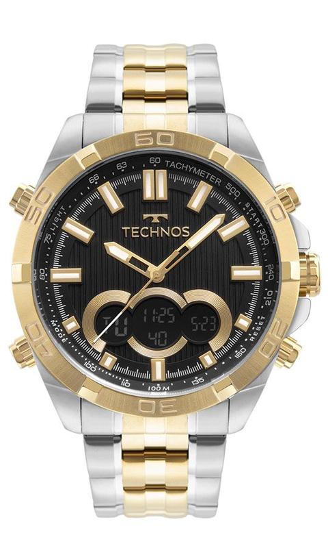 Relógio Masculino Technos Anadigi Analógico Digital Bicolor Com ...