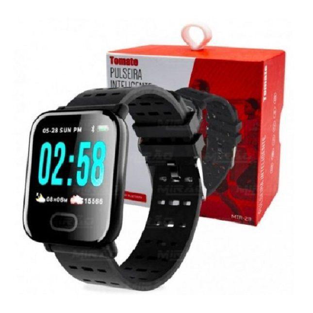 Relógio MTR 23 Smartband Smartwatch Notificações Bluetooth - Tomate ...