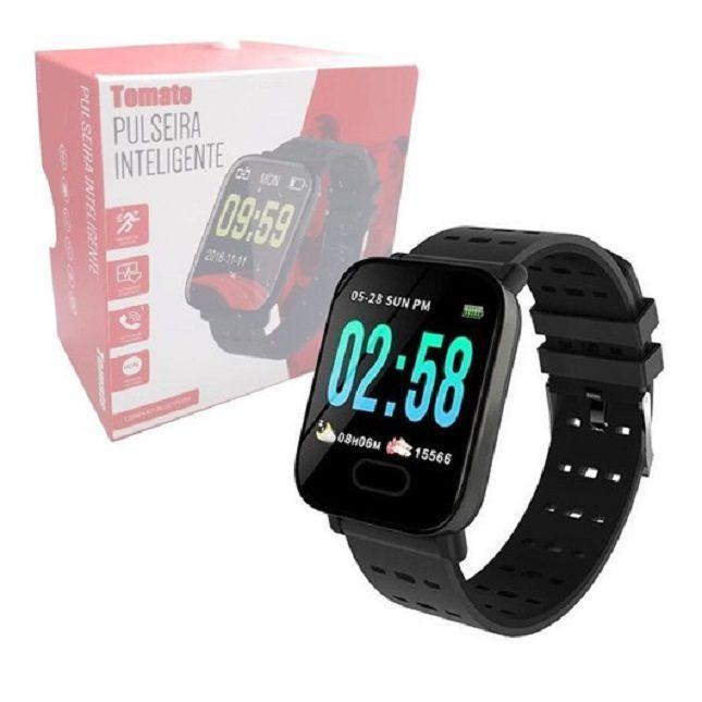 Relogio Pulseira Inteligente SmartWatch Bluetooth MTR 23 - Tomate ...