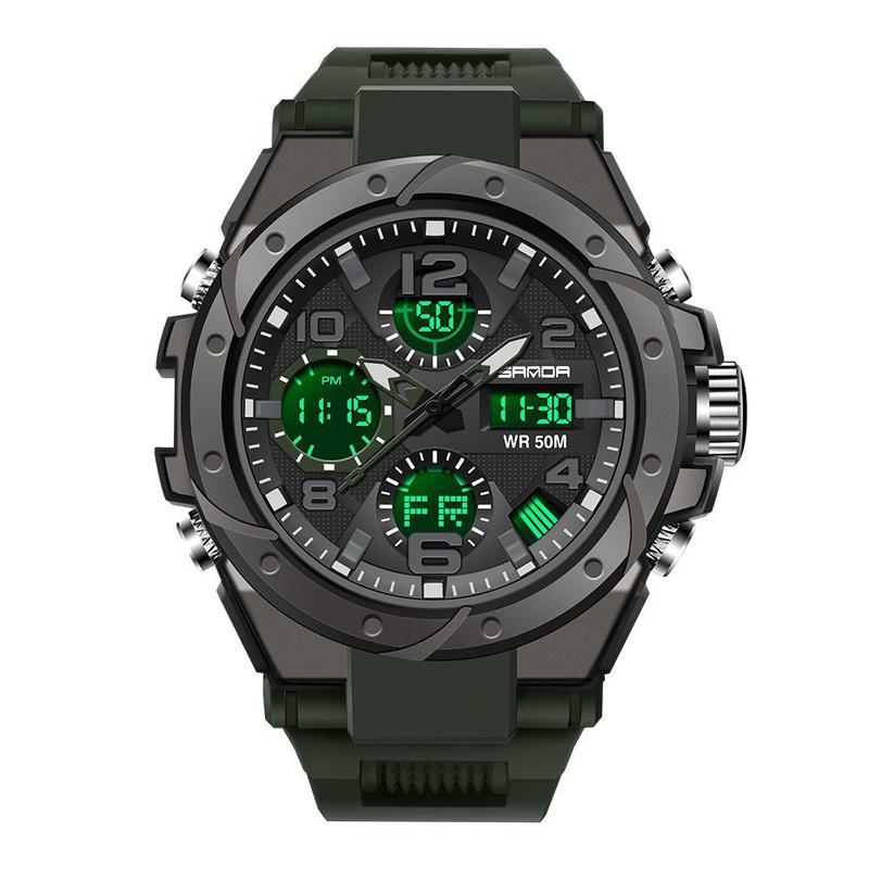 Relógio Sanda Anadigi 6008 5ATM Borracha - Relógio Masculino - Magazine ...