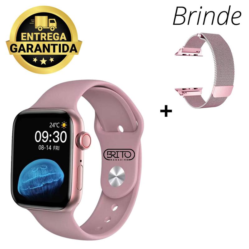 Relogio Smart Watch W37 Pro Serie 7 Watch 7 + Pulseira Metal Milanese ...