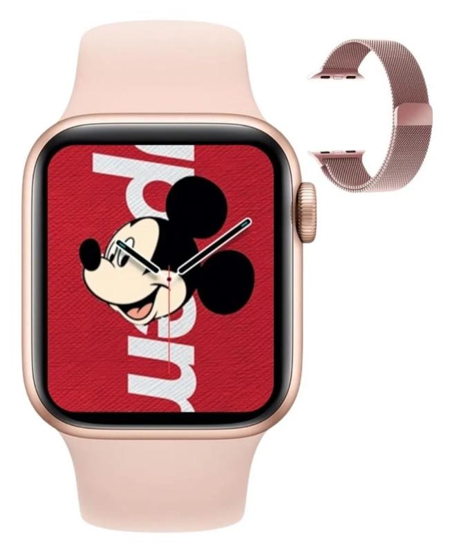 Relógio Smartwatch Ak76 Série 6 Com 3 Jogos + Pulseira Extra ...
