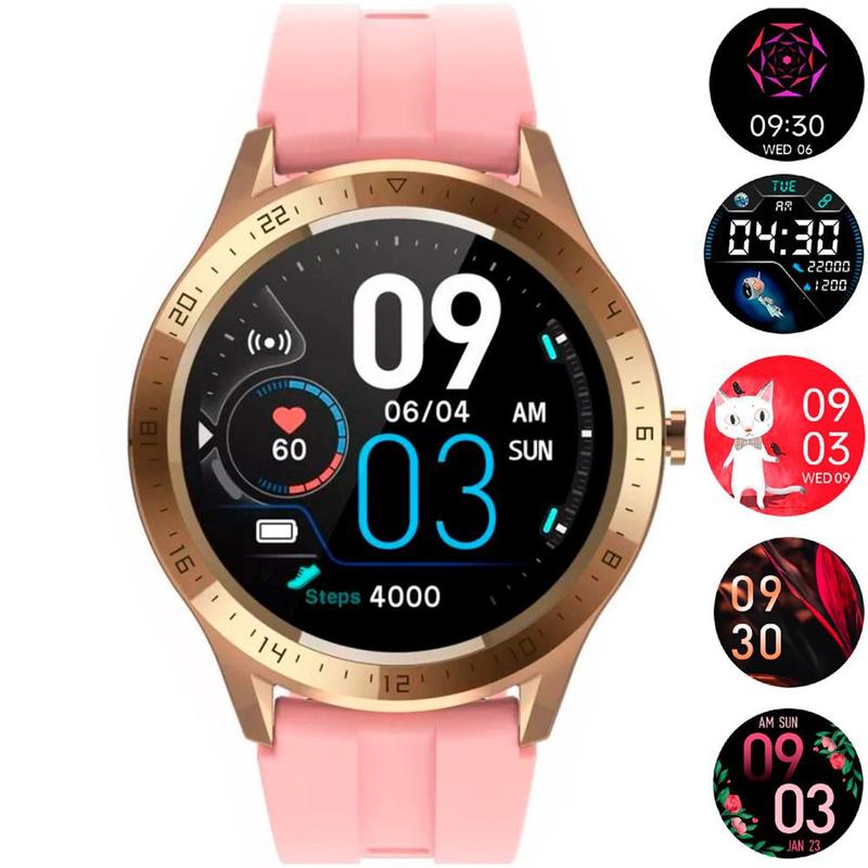 Relógio Smartwatch Feminino Touch Screen Fit Dourado - DaFit ...