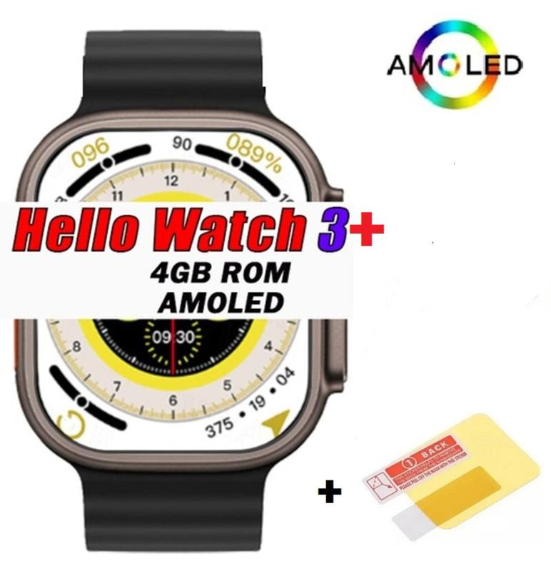 Relogio Smartwatch Hello 3 Plus 49mm Tela Amoled Memoria 4gb ...
