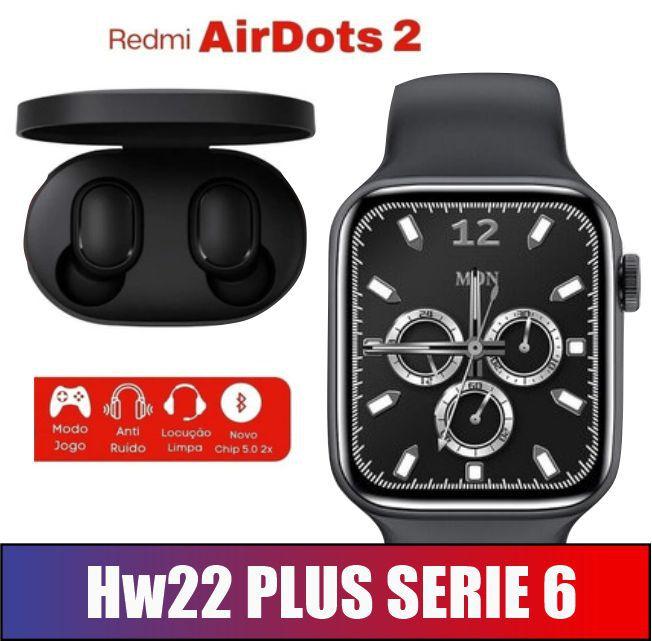 Relogio Smartwatch Hw22 Plus 44mm Serie 6 Compativel Com Ios E Android ...