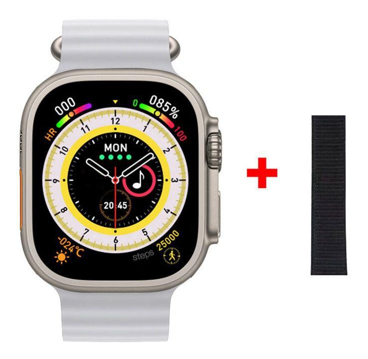 Relógio Smartwatch Inteligente Faz e Recebe Ligações WK8 Ultra Branco ...
