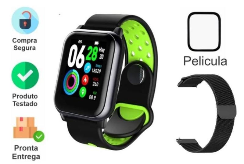 Relógio Smartwatch Ky11 + Pulseira Extra + Pelicula - Smartwatch e ...
