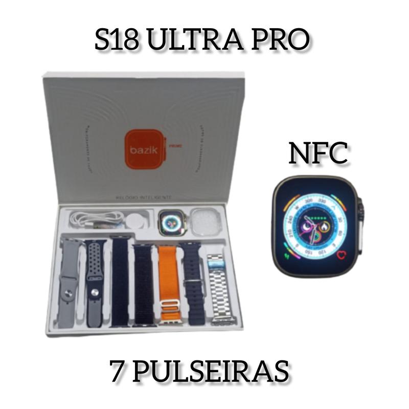 Relógio Smartwatch S18 Ultra PRO com NFC Para Pagamento Por Aproximaçao ...