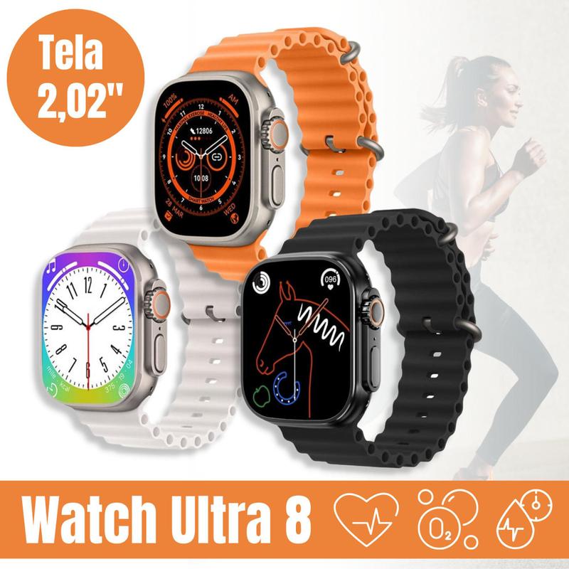 Relógio Smartwatch Ultra Series 8 Nfc Tela 2,02 Masculino Feminino ...