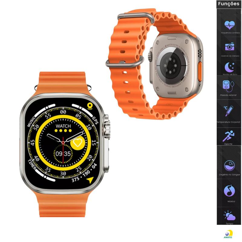 Relógio Smartwatch Ws Ultra Original 49mm Gps Lançamento Nf - Laranja ...